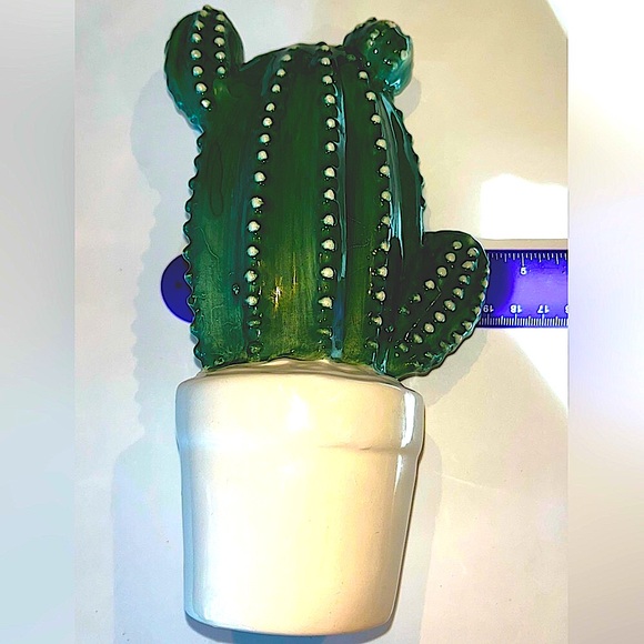 Accents | Ceramic Cactus Decor Creamy White Pot One Piece Design 8 ...